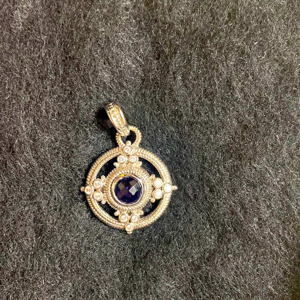 Judith Ripka Black Onyx And Cz Pendant - Gem